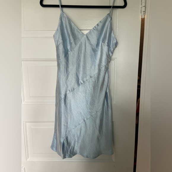 Princess Polly | Dresses | Princess Polly Blue Satin Dress | Poshmark